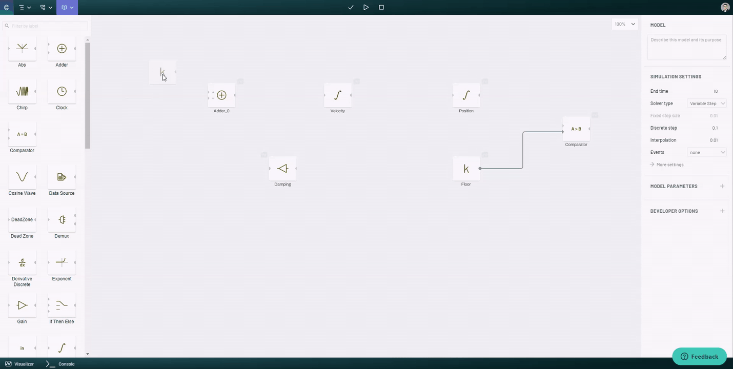 Collimator - Data driven design and simulation